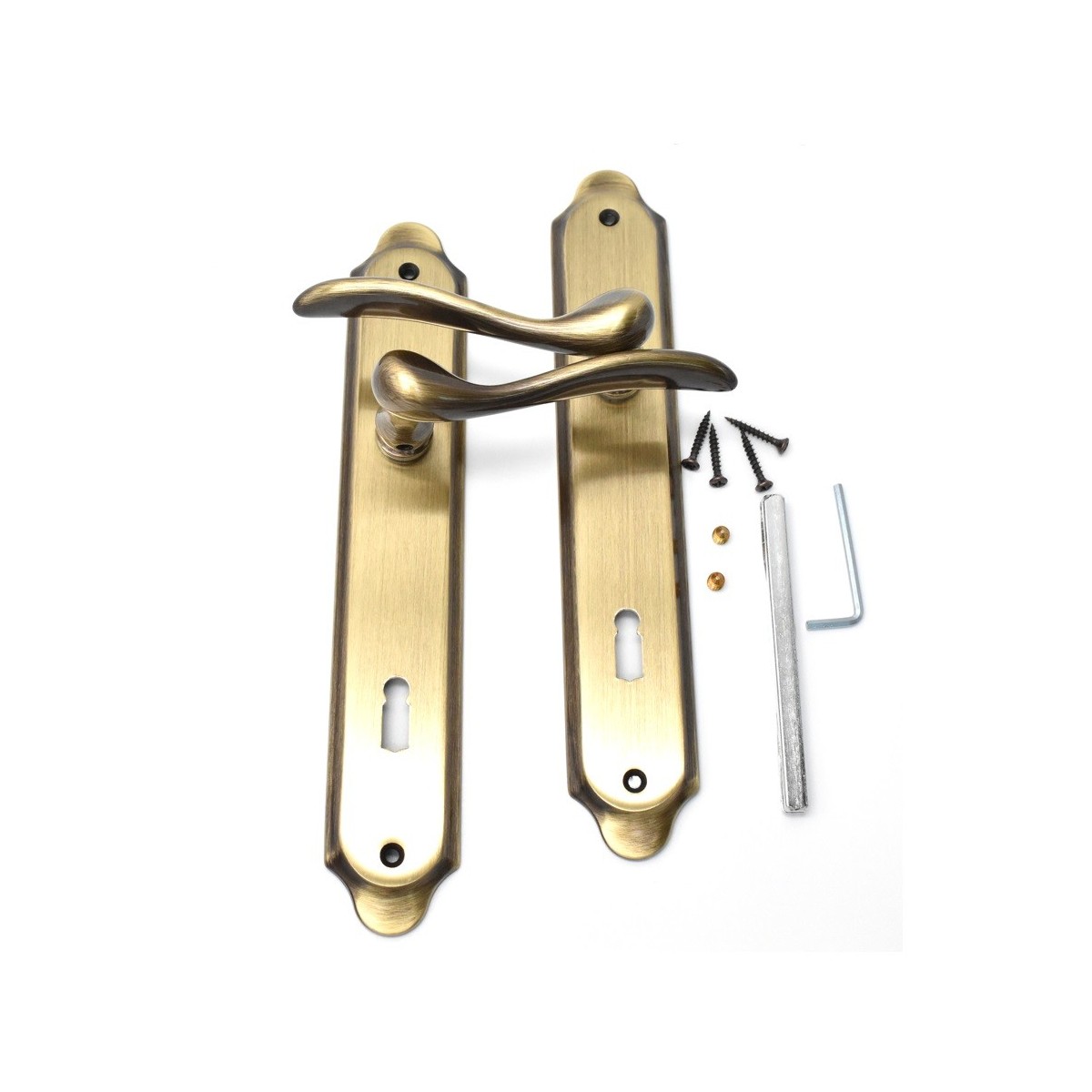 Maner usi interior, Tolosa, cu placa pentru cheie, interax 90 mm ...