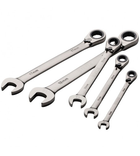 Set chei fixe STROXX combinat cu chei inelare cu clichet 5 piese - 8/10 ...